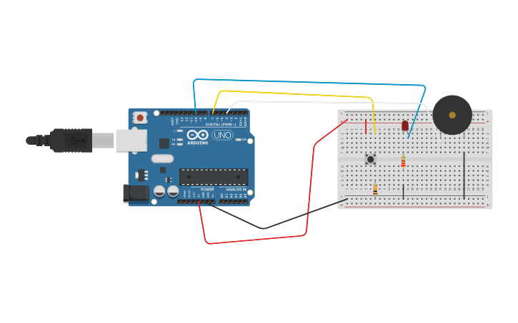 Circuit design buzzer - Tinkercad