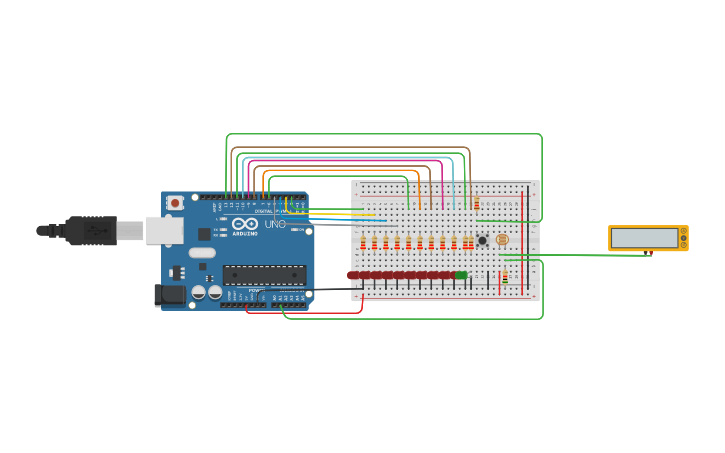 Circuit design ENTRADA/SALIDA ANALÓGICA - Tinkercad