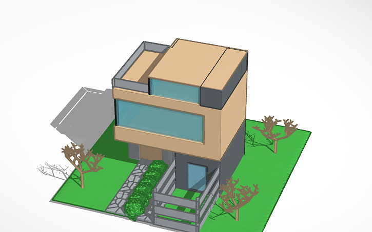 3D design Modern House 2 - Tinkercad