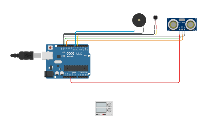Circuit design Bengala eletronica - Tinkercad