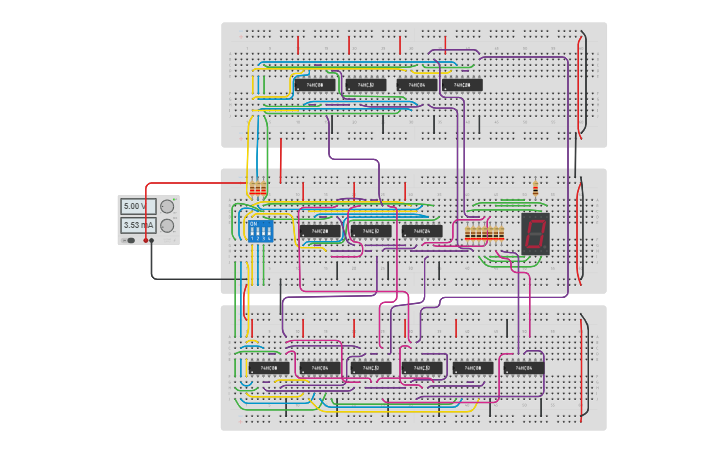 Circuit design Logic Gates Display - Tinkercad