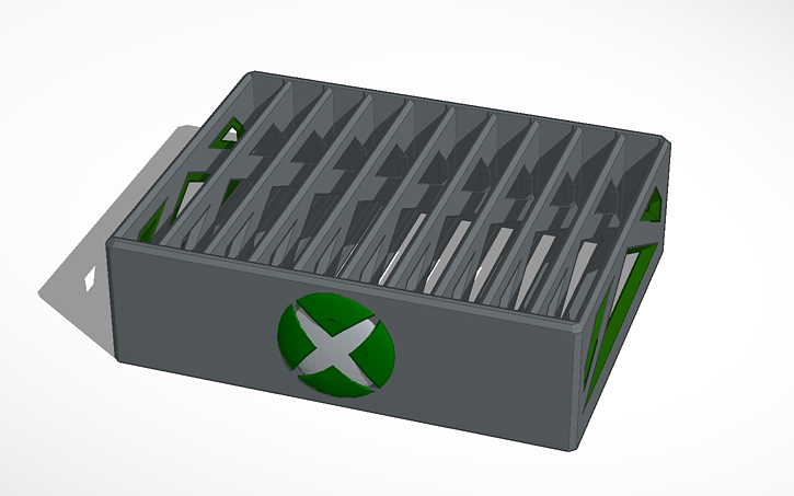 3D design Colored Xbox One Games Holder (Plastic Efficient) - Tinkercad