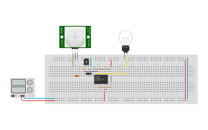 Circuit design mini project(light motion sensor) - Tinkercad