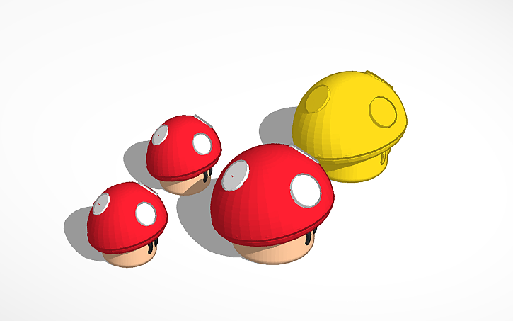 3D design Mario Mushroom Design | Tinkercad