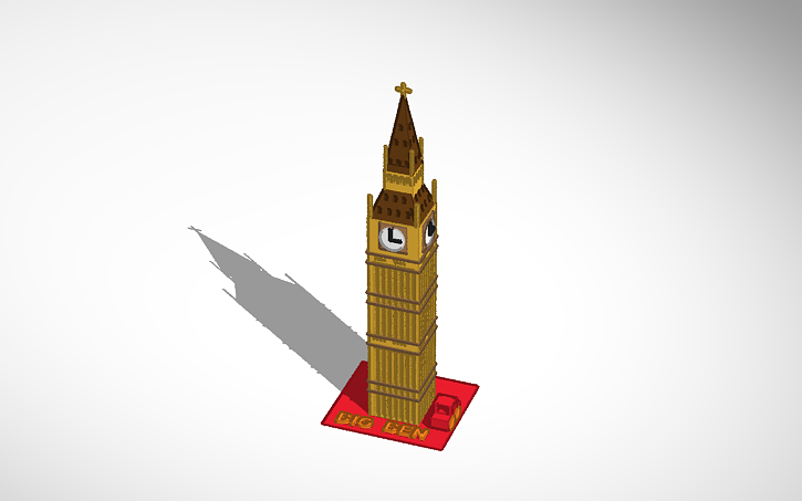 3D design Big Ben School Project - Tinkercad