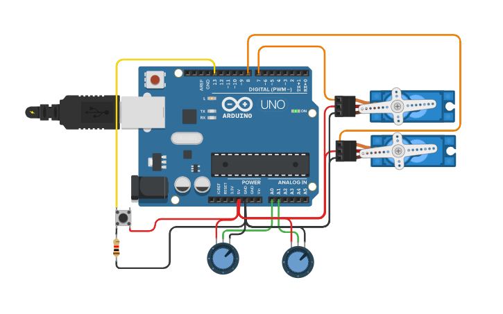 Circuit design joystick - Tinkercad