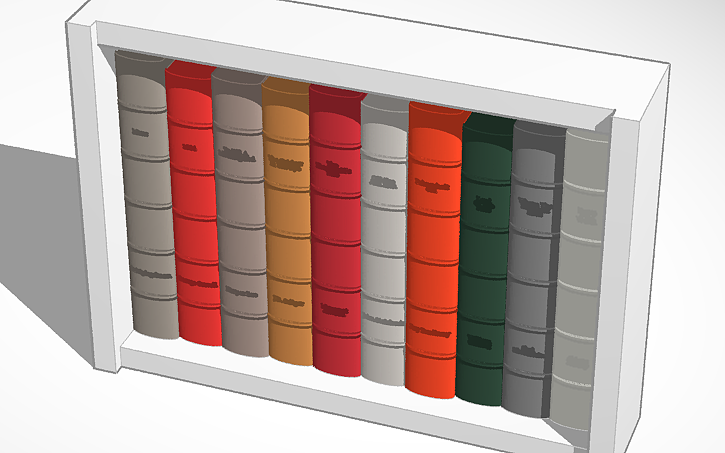 3D design Books on Bookshelf - Tinkercad
