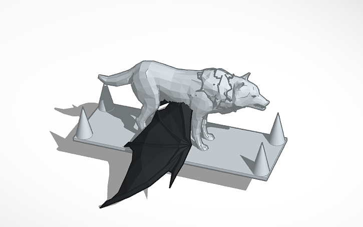 3D design wolf - Tinkercad