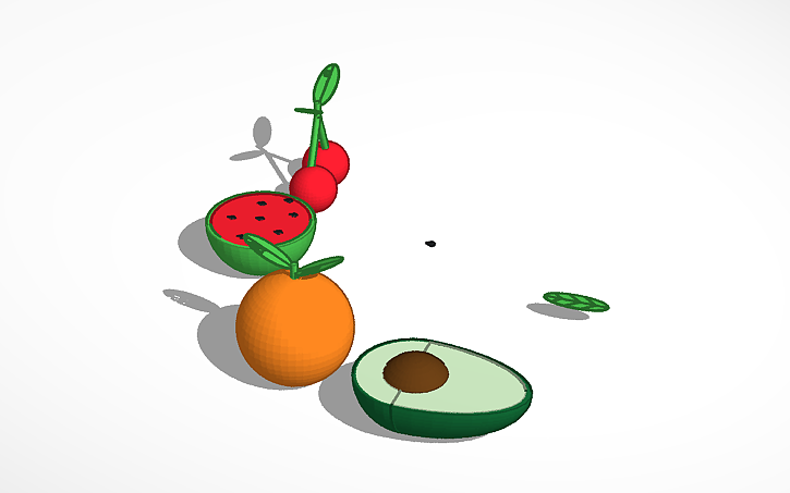 3D design fruits - Tinkercad