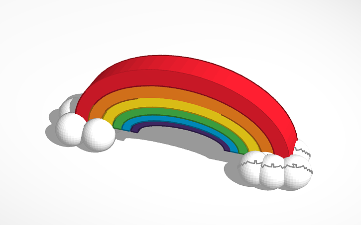 3D design rainbow | Tinkercad