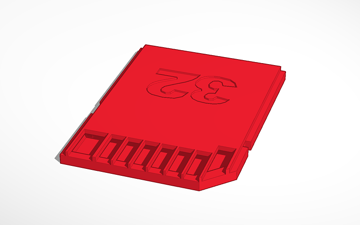 3D design SD Card Housing - Tinkercad