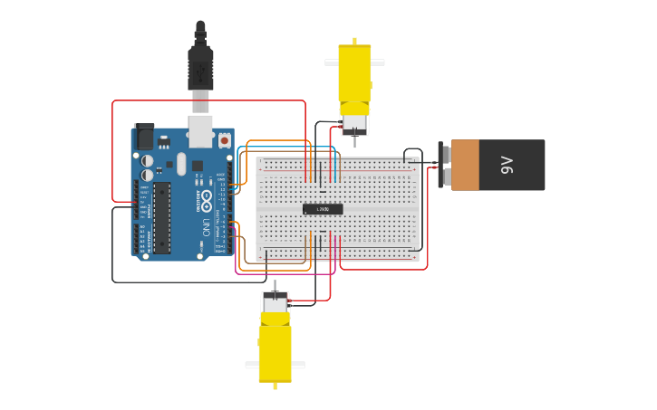 Circuit design Exploded_ L293D DC Motor Control - Tinkercad