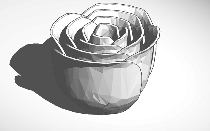 3D design rose - Tinkercad