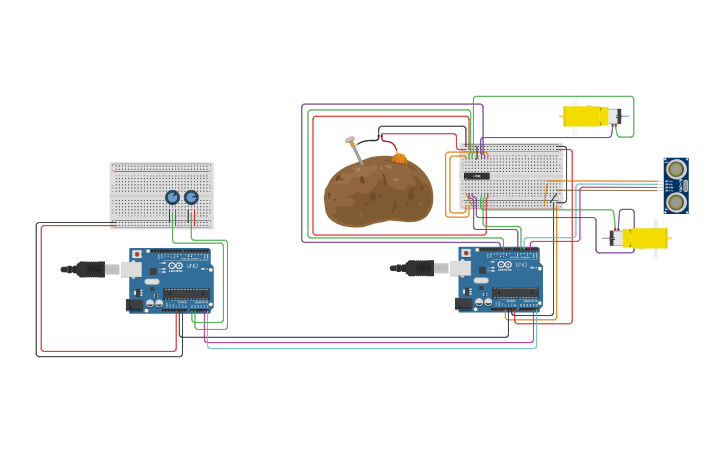 Circuit Design Arduino I2c Car Tinkercad