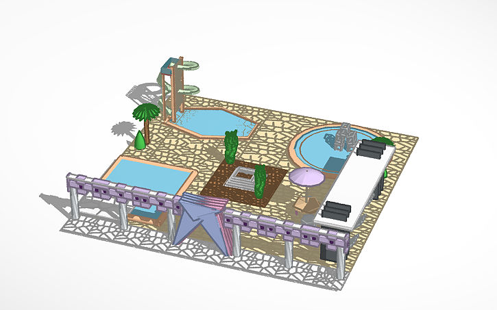 3D design parque acuatico - Tinkercad