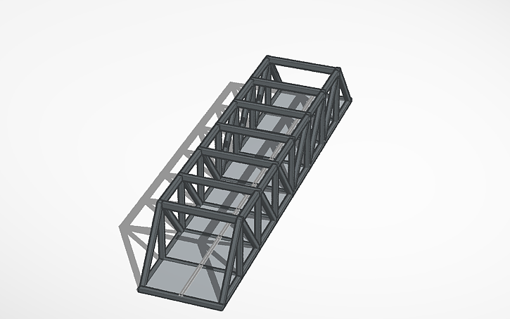 3D design Truss Bridge - Tinkercad