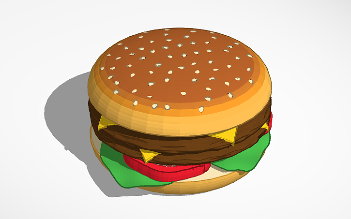3D design Cheeseburger - DIY - Tinkercad