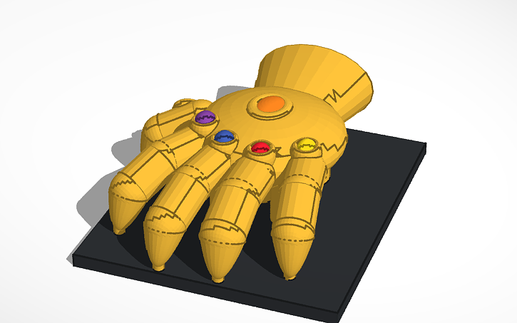 3D design infinity gauntlet! - Tinkercad