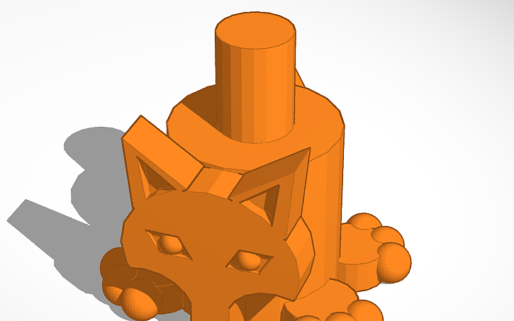 3D design Fox totem | Tinkercad