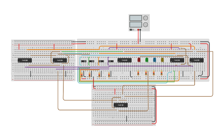 Circuit design led1/led2 - Tinkercad