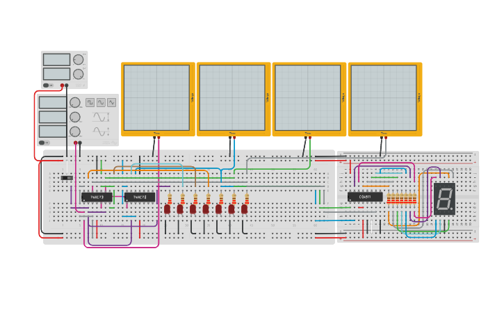 Circuit design 3 JK-FF no. 1 - Tinkercad