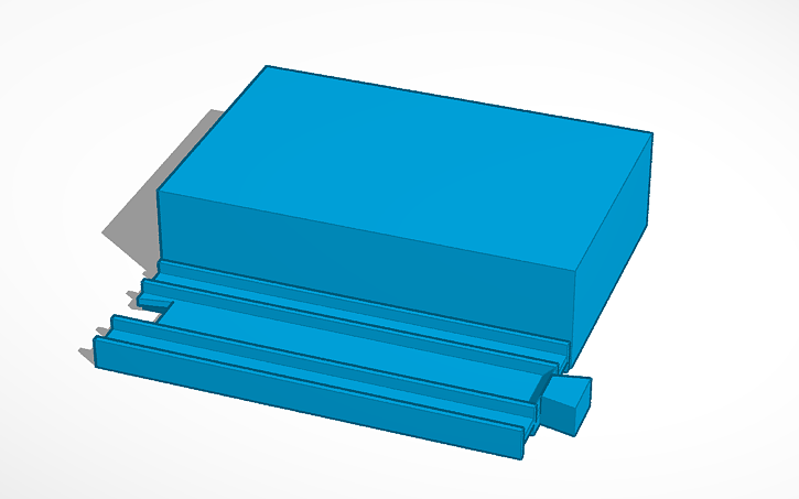 3D design plarail Track with custom platform - Tinkercad