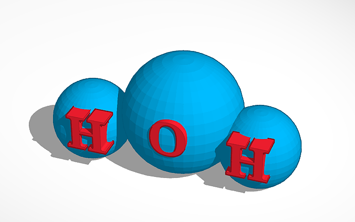 3D design Mr. McGowan Water Molecule | Tinkercad