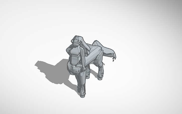 3D design female centaur - Tinkercad