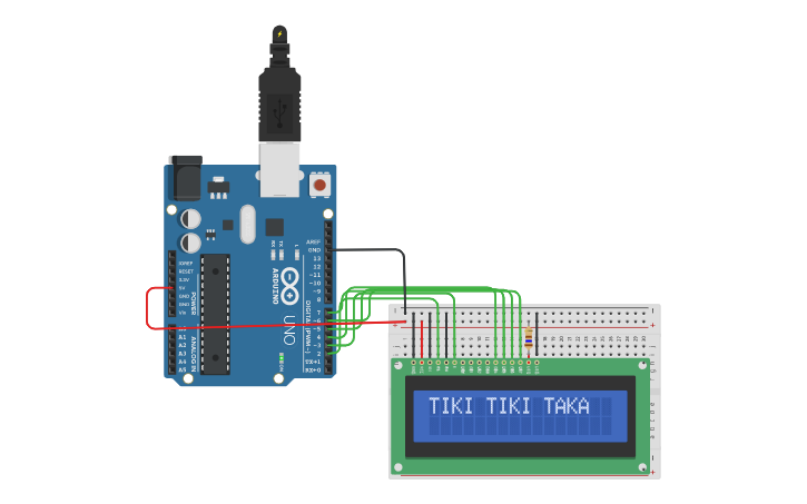Circuit design Lcd con Arduino - Tinkercad