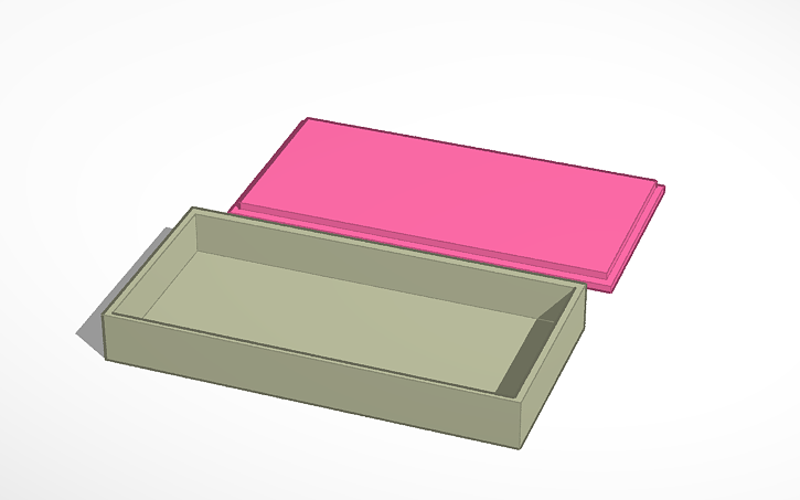 3D design tool box with top - Tinkercad