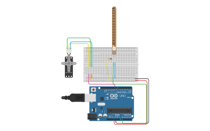 Circuit design SENSOR FLEXIBLE #9 - Tinkercad