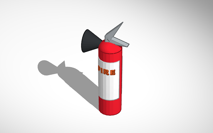 3D design Fire extinguisher - Tinkercad