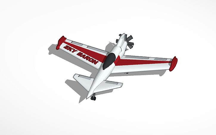 3D design "Sky Baron" Racing Plane - Tinkercad