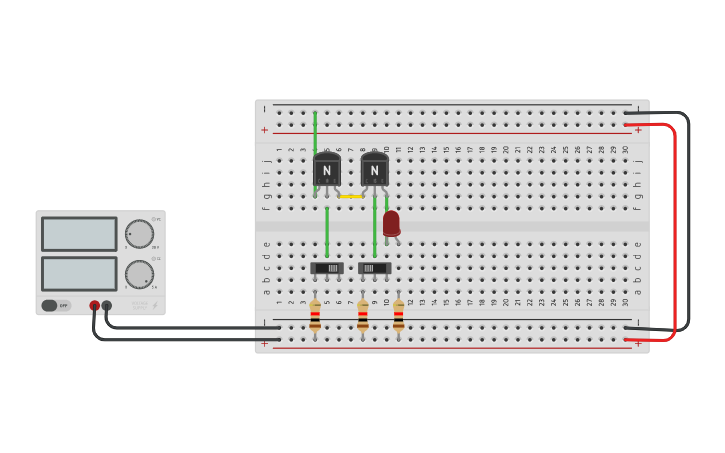 Circuit design TTL AND GATE - Tinkercad