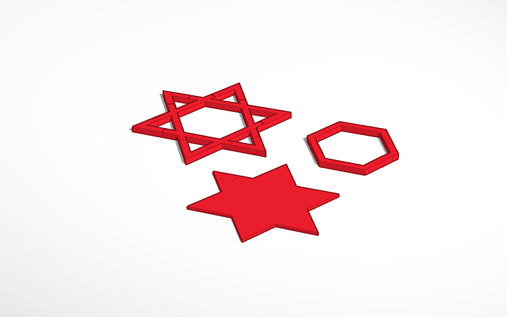 3D design The six-sided star - Tinkercad