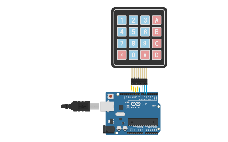Circuit design serial port - Tinkercad