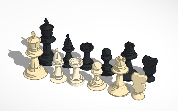 3D design chess set - Tinkercad