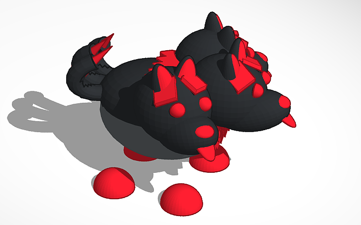 3D design Adopt Me Pet Idea(Evil Cerberus) - Tinkercad