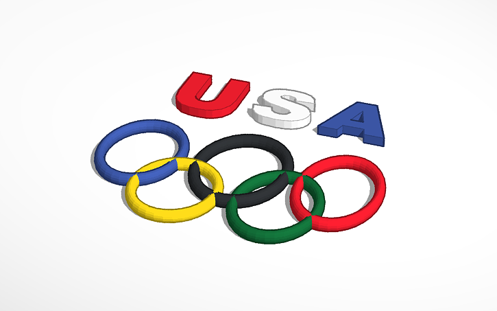 3D design OLYMPIC RINGS | Tinkercad