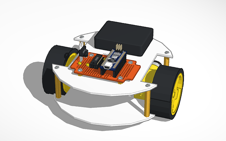 3D design Line Follower Robot V3 - Tinkercad 3D design Line Follower Robot V3 - Tinkercad
