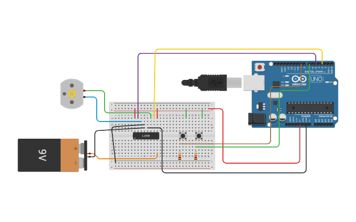Circuit design Practica 4 - David Sánchez - Tinkercad