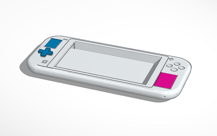 3D design Nintendo switch case para jogos retrô - Tinkercad