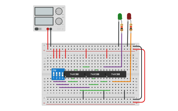 Circuit design full subtractor using nand gates - Tinkercad