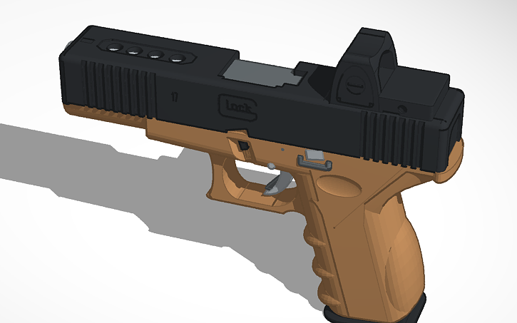 3D design Glock 17 - Tinkercad