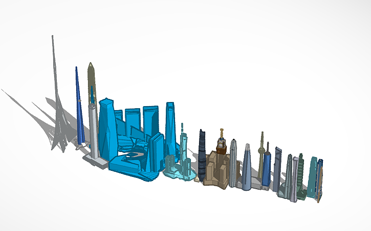 3D design The worlds 25 tallest buildings - Tinkercad