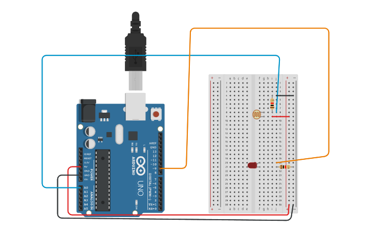 Circuit design ფოტორეზისტორი - Tinkercad