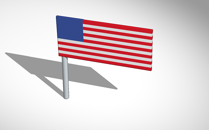 3D design American Flag (Copy Of This) - Tinkercad