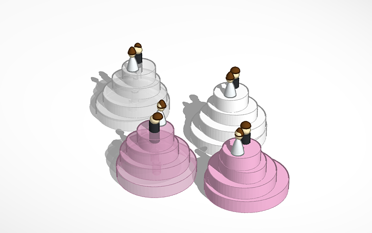 3D design Wedding Cakes - Tinkercad