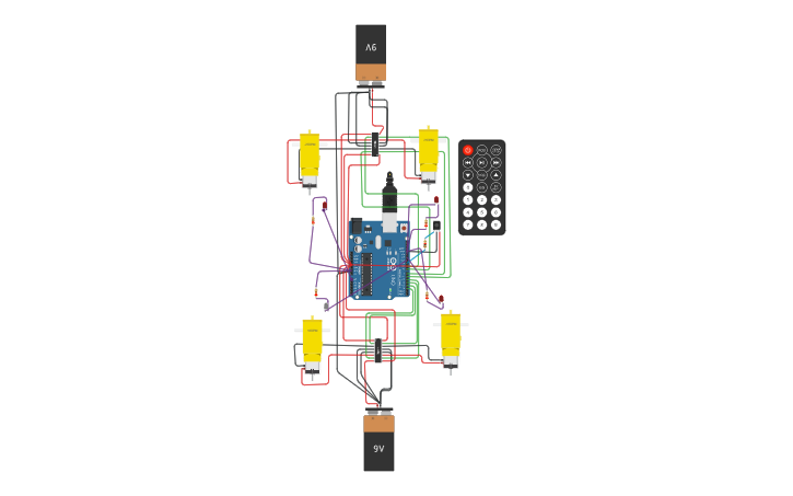 Circuit design carro - Tinkercad