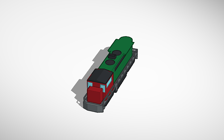 3D design Diesel Locomotive - Tinkercad